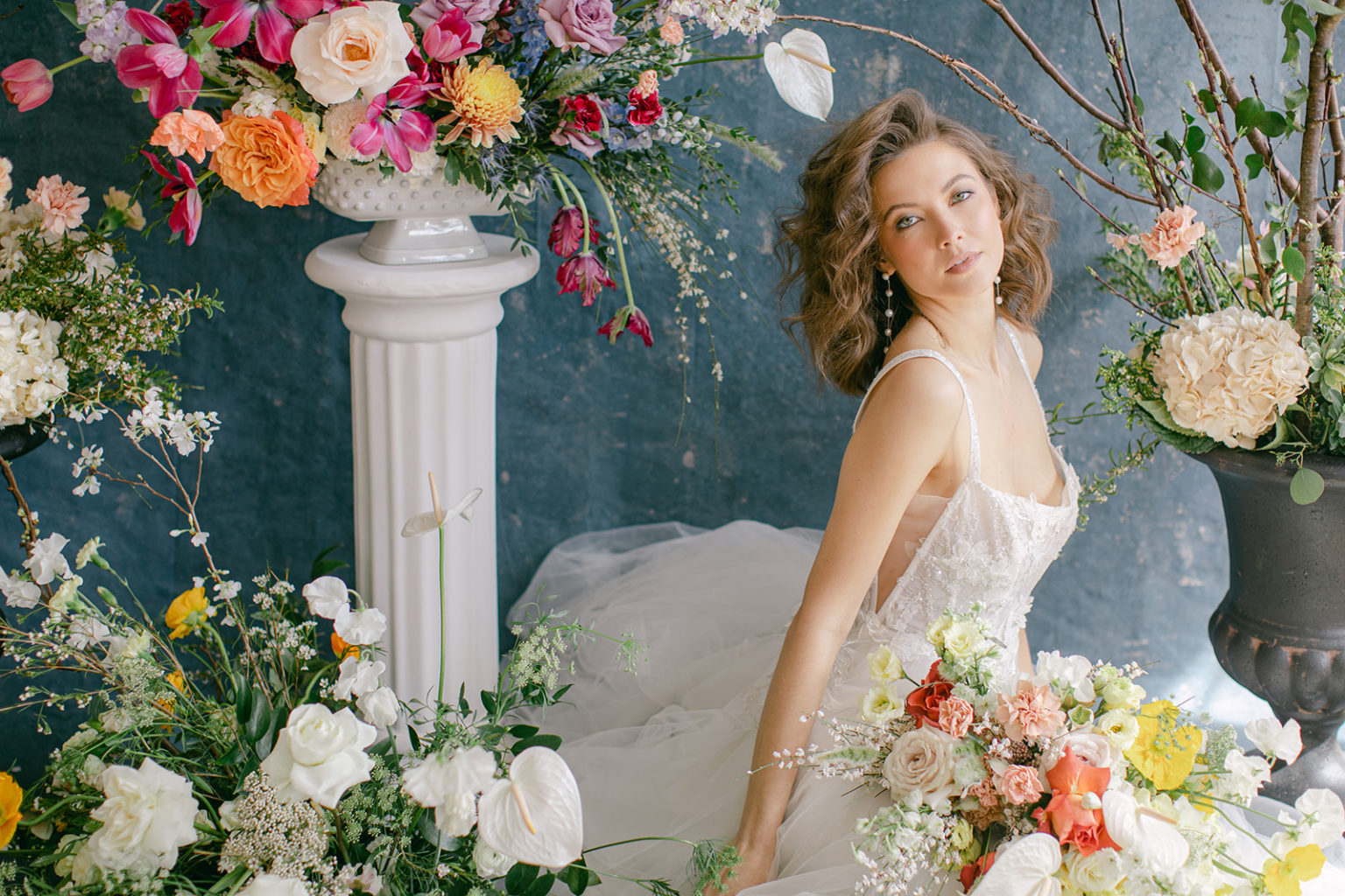 Bucks County Wedding Photographer Modern Spring Florals